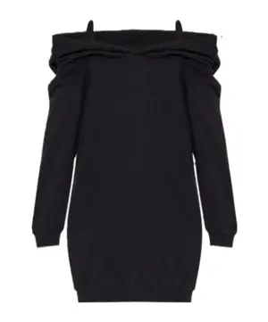 MAISON MARGIELA Oversized Hooded Mini Dress With Ribbed Cuffs