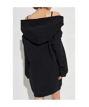 MAISON MARGIELA Oversized Hooded Mini Dress With Ribbed Cuffs