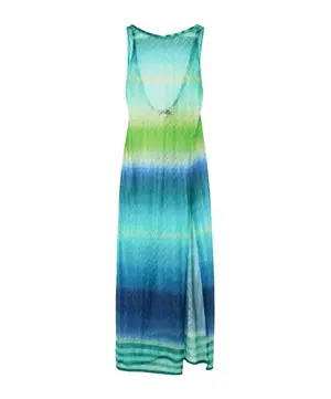 Missoni Crochet Knit Maxi Dress With Dégradé Print - Blue