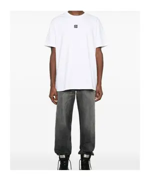 Balmain Logo Embroidered Crewneck T-shirt - White