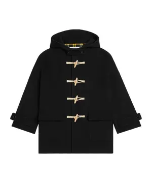 Celine Egg-shaped Duffle Coat In Double Face Cashmere - Black