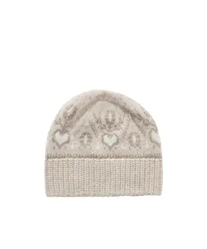 Khaite Patterned Knit Beanie - Nude