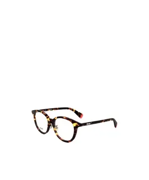 Kenzo Full Frame Eyeglasses With Tortoiseshell Pattern - Black