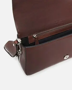 Pinko Medium Leather Classic Love Slouchy Shoulder Bag