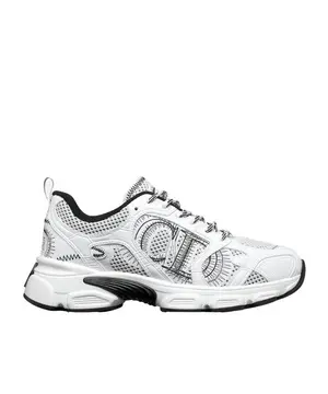 Dior Chrono Sneakers With Graphic Detailing - White/black