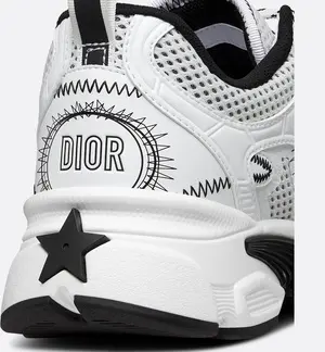 Dior Chrono Sneakers With Graphic Detailing - White/black