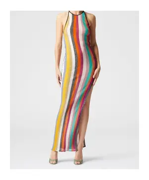 Missoni Striped Halterneck Maxi Dress