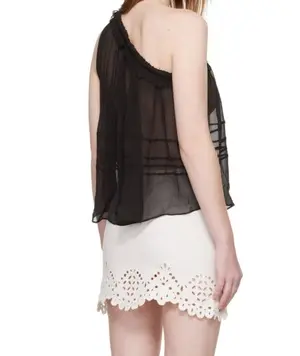 Isabel Marant Étoile Black Sheer Blouse With Bow Detail