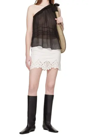 Isabel Marant Étoile Black Sheer Blouse With Bow Detail