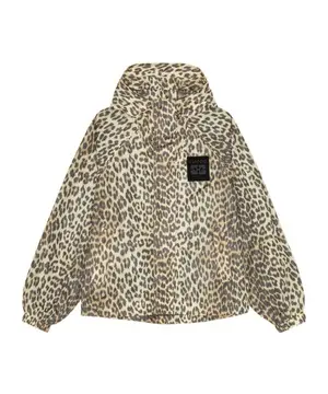 GANNI Leopard Print Hooded Jacket - No