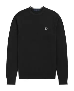Fred Perry Embroidered Logo Jumper - Black