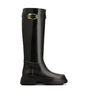 TOD'S Knee High Chunky Boots With Buckled Straps