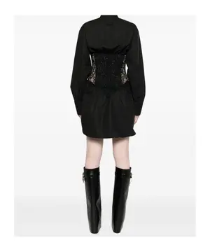 Giuseppe Di Morabito Lace Trim Corset Shirt Mini Dress
