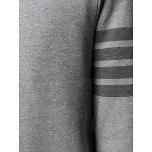 Thom Browne 4-bar Striped Crewneck Sweatshirt - Medium Gray