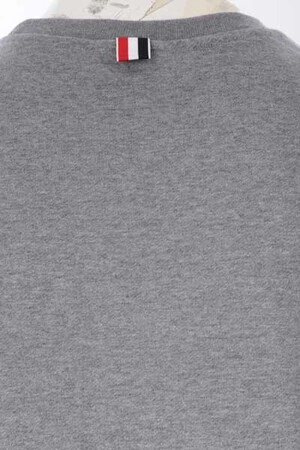 Thom Browne 4-bar Striped Crewneck Sweatshirt - Medium Gray