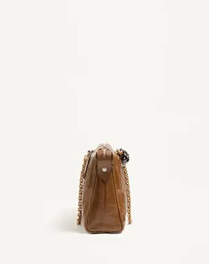 Valentino Garavani Panthea Logo Plaque Quilted Shoulder Bag - Brown