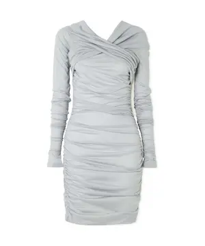 Dolce & Gabbana Draped Wool-jersey Mini Dress