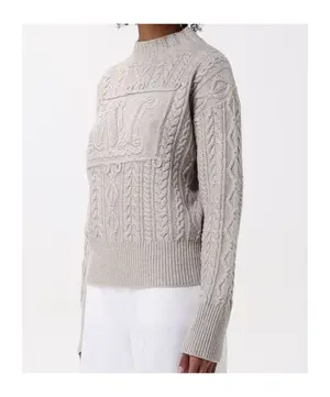 Max Mara Miranda Crewneck Knitted Jumper - Gray