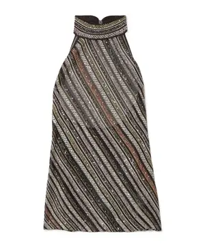 Missoni Sequined Striped Halterneck Top