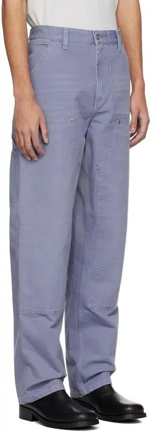 Carhartt Work In Progress Double Knee Mid-waist Straight-leg Trousers - Multicolor