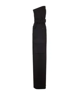Saint Laurent Cassandre Strapless Jumpsuit With Belt