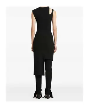 COURREGES Sleeveless Asymmetrical Hem Dress
