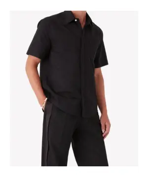 Casablanca Monogram Short Sleeve Shirt - Black