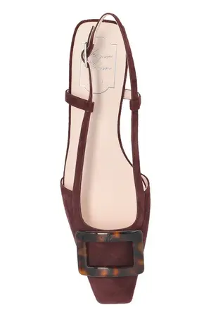 ROGER VIVIER Belle Vivier Buckled Slingback Ballerinas