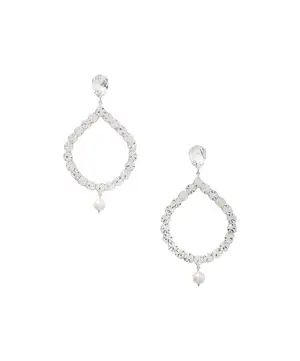 Magda Butrym Crystal And Pearl Drop Earrings - Silver