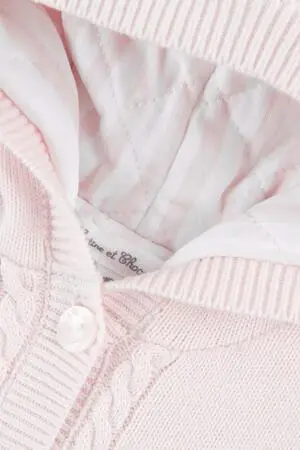 TARTINE ET CHOCOLAT Hooded Knitted Cardigan