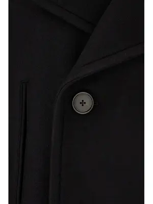 Dries Van Noten Double-breasted Short Coat - Black