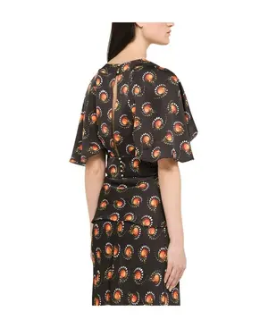 Rabanne V-neck Motif Print Top