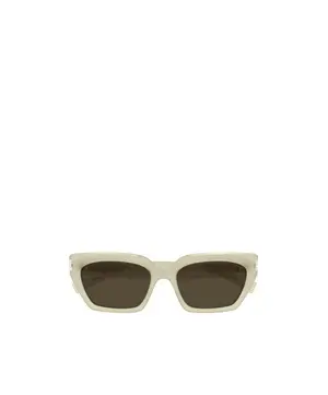 Saint Laurent Rectangle Frame Sunglasses - Ivory