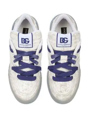 Dolce & Gabbana Roma Lace-up Sneakers With Abstract Print