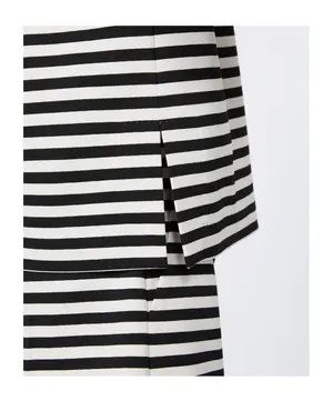 Max Mara Striped Jersey Shirt With Lapel Collar