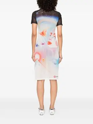 Casablanca Printed Crewneck Midi Dress
