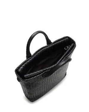 Bottega Veneta Woven Top Handle Bag With Shoulder Strap