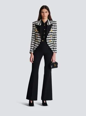 Balmain 6-button Diamond Pattern Blazer