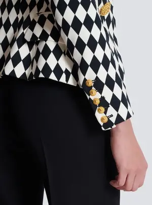Balmain 6-button Diamond Pattern Blazer