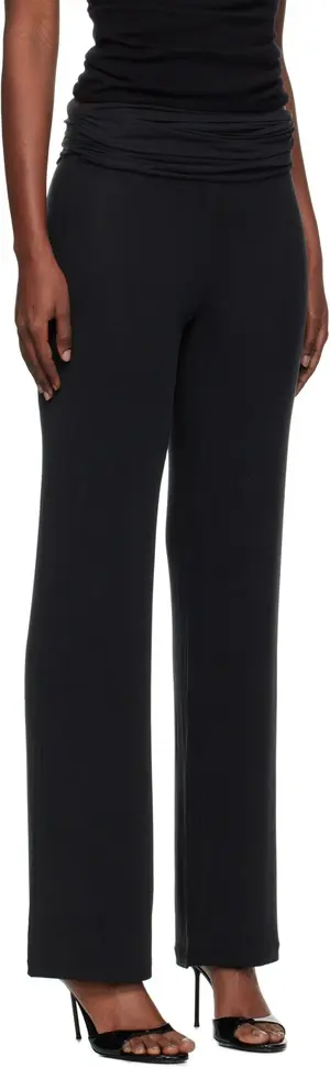 AYA MUSE Ribbed Ruched Trousers