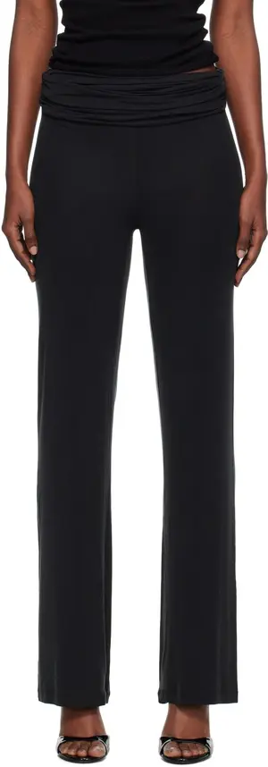 AYA MUSE Ribbed Ruched Trousers