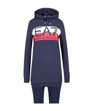 EA7 Logo Hooded Sports Suit - Blue