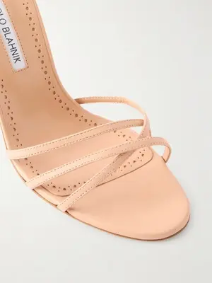 Manolo Blahnik Leva 105 Leather High-heeled Sandals - Blush