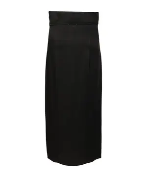 FORTE_FORTE High Waist Maxi Skirt With Button Detailing