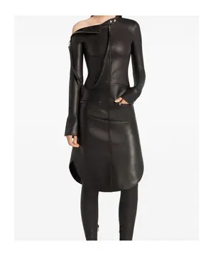 COURREGES Zipped Biker Top - Black
