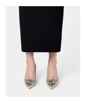 ROGER VIVIER Flower Strass Embellished Pumps - Silver