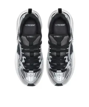 REPRESENT Storm Runner Sneakers - Silver-black