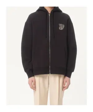 Valentino Garavani Logo Embroidered Zip-up Hoodie