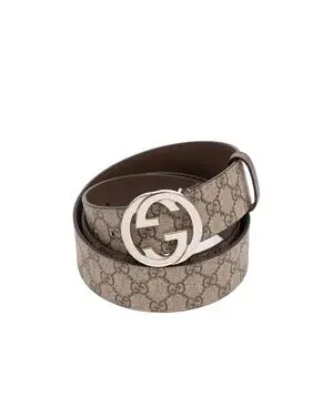 Gucci Gg Supreme Monogram Belt - Brown