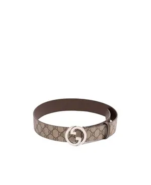 Gucci Gg Supreme Monogram Belt - Brown